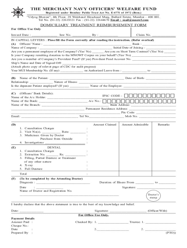 Fillable Online The Merchant-Domiciliary Treatment Form.pdf Fax Email ...