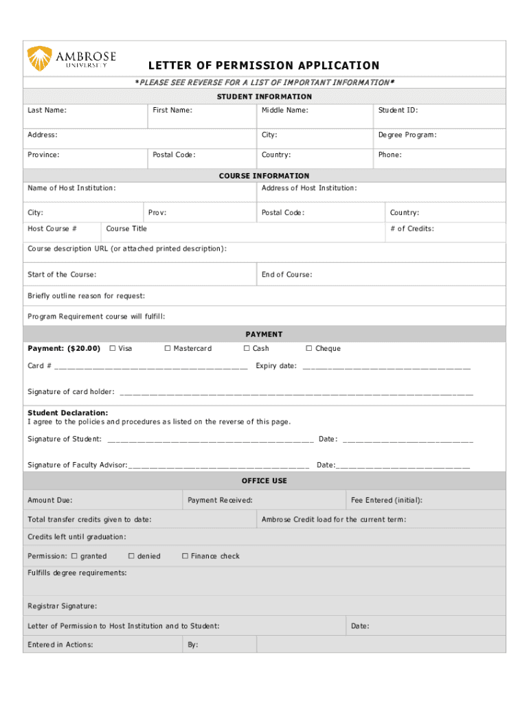 Fillable Online sample permission request Fax Email Print - pdfFiller