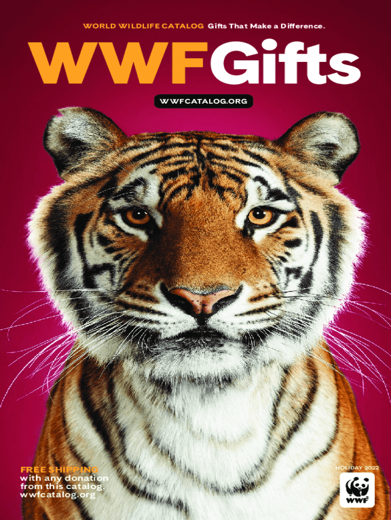 Fillable Online gifts worldwildlife FREE SHIPPING with any donation ...