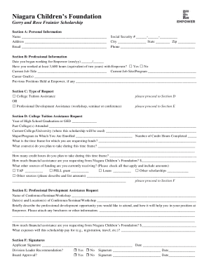 Fillable Online Niagara Children's Foundation - Empower WNY Fax Email Print - pdfFiller