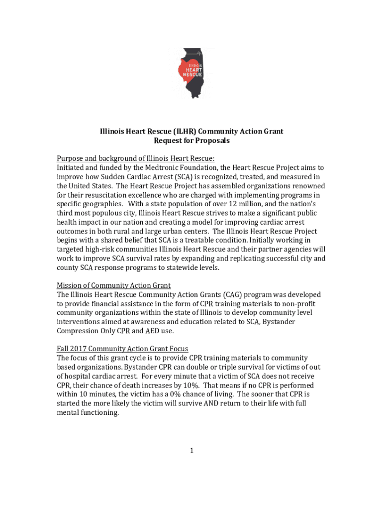 Fillable Online Action Grant Request for Proposals - Illinois Heart ...
