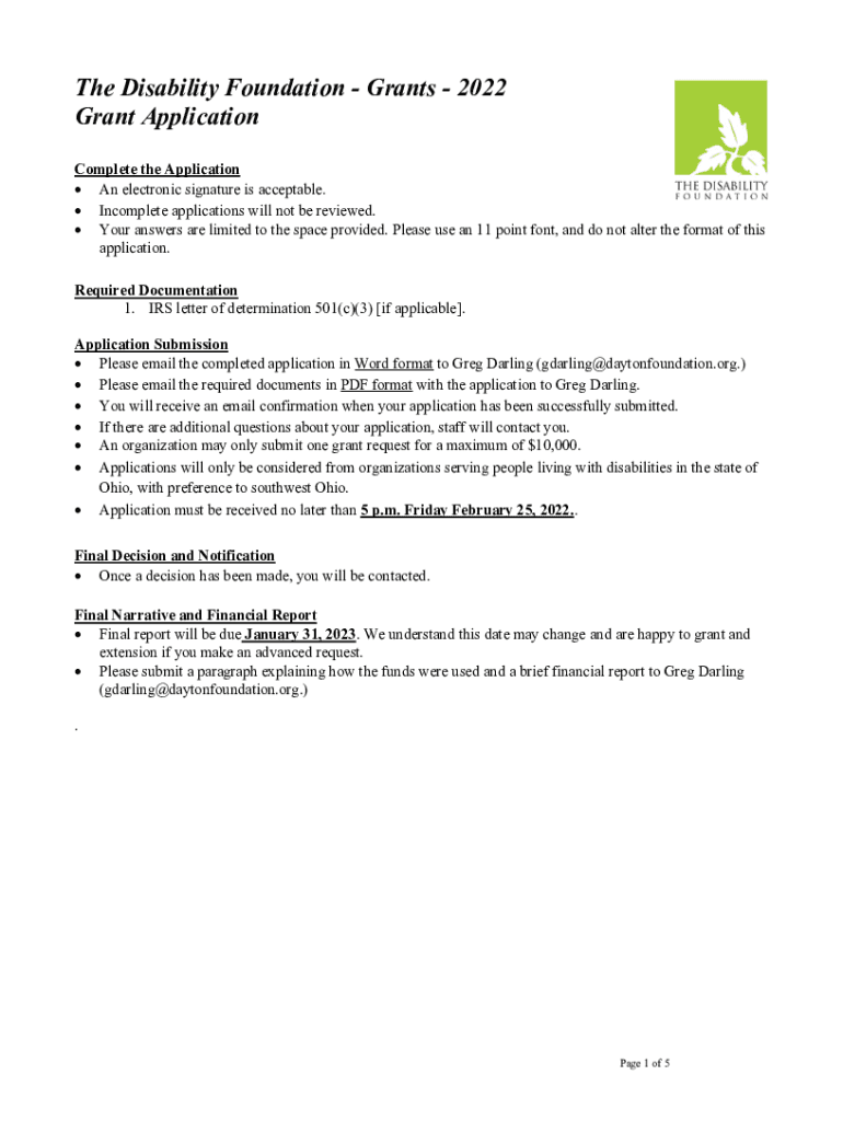 Fillable Online Applications for New Awards; Disability Innovation Fund ...