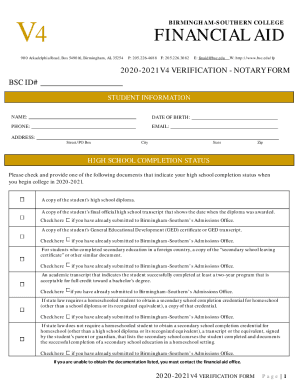 Fillable Online 2020-2021 V4 VERIFICATION - NOTARY FORM Fax Email Print - pdfFiller