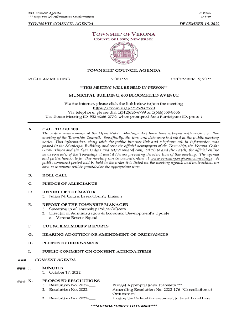 Fillable Online Code of the Township of Verona Fax Email Print - pdfFiller