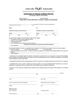 Fillable Online authorization to release protected health information (phi) Fax Email Print ...
