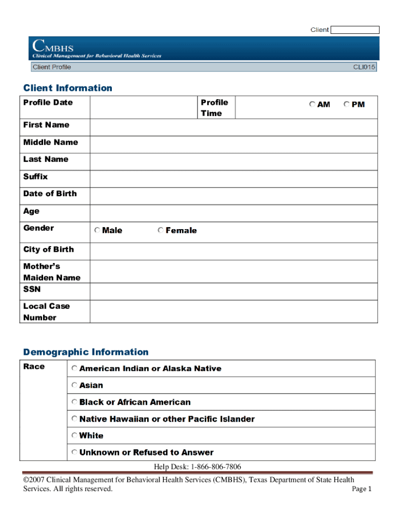 Fillable Online cmbhs dshs state tx State Processing Guidelines for ...