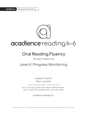 Fillable Online Oral Reading - DIBELS Next Student Materials Fax Email ...