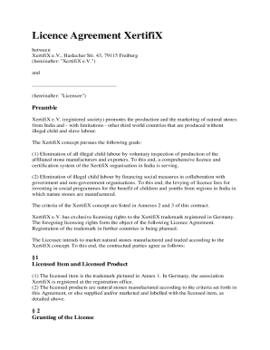 Fillable Online Licence Agreement XertifiX Fax Email Print - pdfFiller