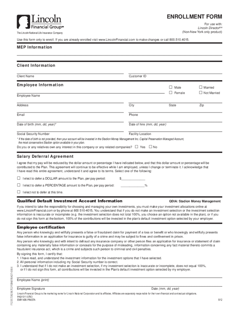 Fillable Online Register For Online Account Access - Lincoln Financial ...