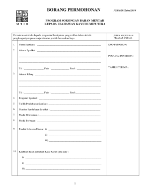 Fillable Online BORANG PERMOHONAN PROGRAM VENDOR FITEC Fax Email Print ...