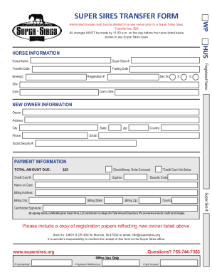 Fillable Online SUPER SIRES FOAL NOMINATION FORM Fax Email Print ...