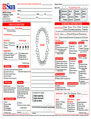 Fillable Online RX Form - Sun Dental Labs Fax Email Print - pdfFiller