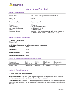 Fillable Online Safety Data Sheet (SDS) Safety Data Sheet (SDS) Fax Email Print - pdfFiller