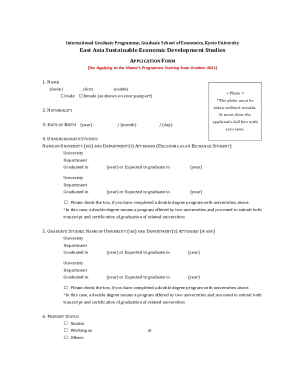 Fillable Online Application Procedures for Master's Programme Fax Email ...