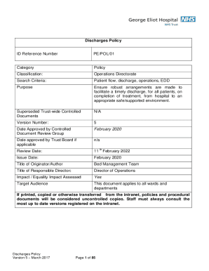 Fillable Online Layout of all strategies, policies, procedures ...