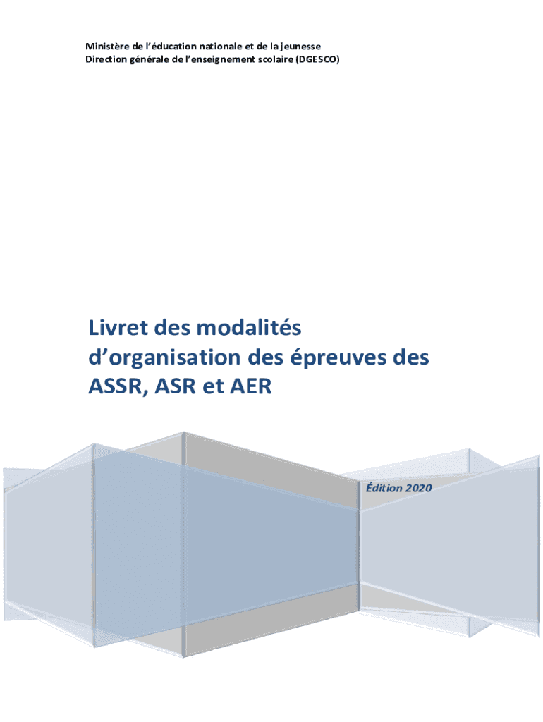 Remplissable En Ligne Livret des modalits d'organisation des preuves des ASSR ... Fax Email ...