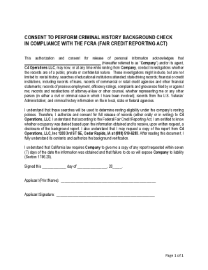 Fillable Online Background Check Disclosure and Consent Form (HireRight ...