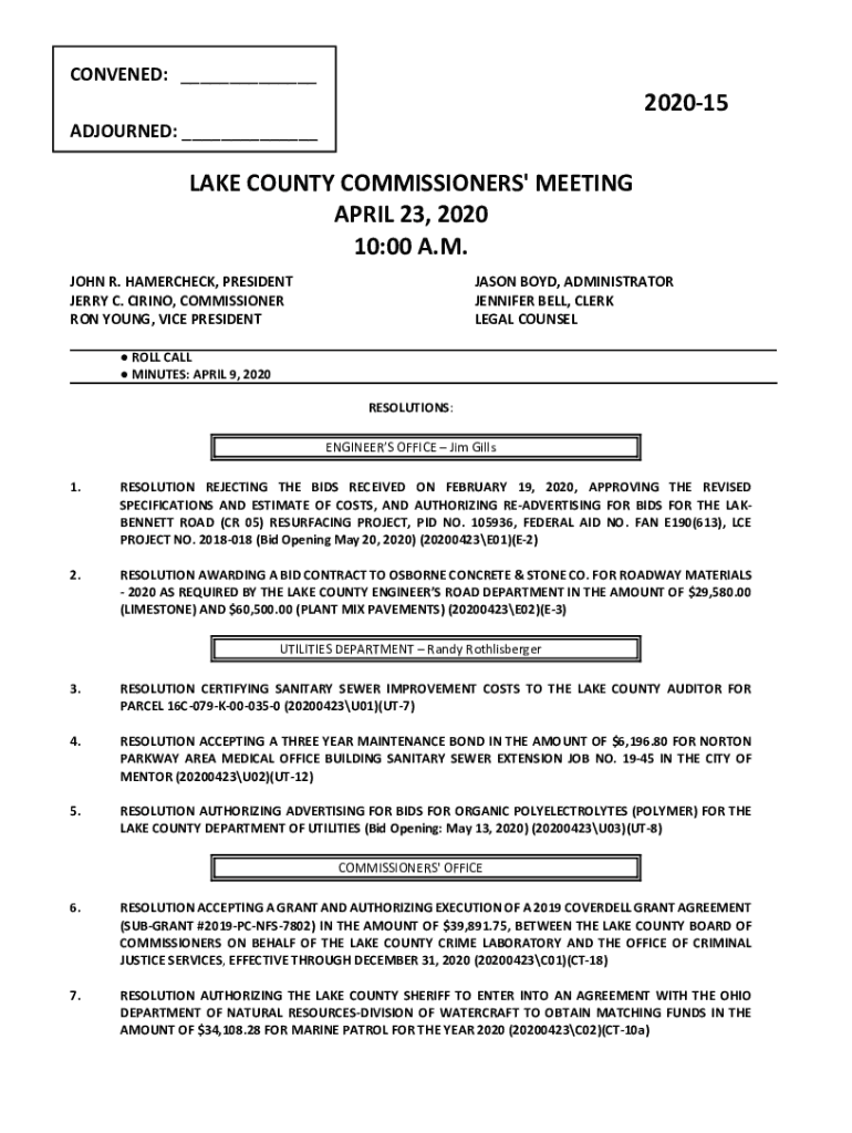 Fillable Online RESOLUTION REJECTING THE BIDS RECEIVED ON FEBRUARY 19 ...