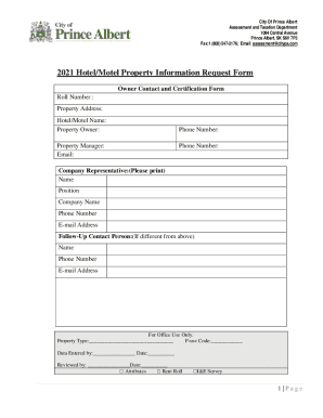 Fillable Online Assessment Information Request Forms - City of Prince Albert Fax Email Print ...