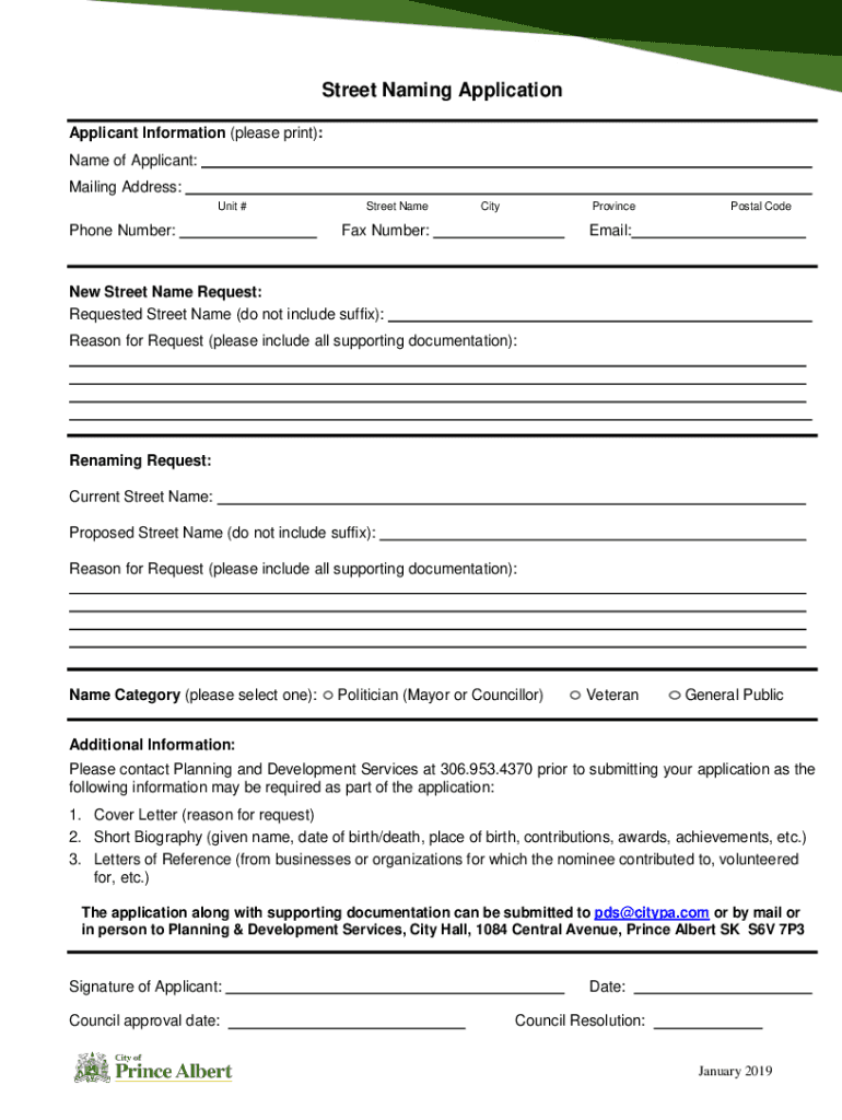 Fillable Online situs address and street naming application form ...