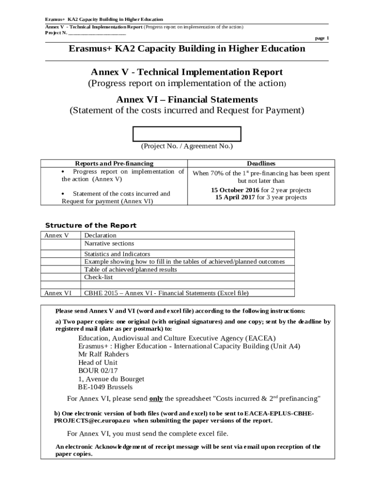 A2 Report Interim reportKnowledge Alliances Doc Template | pdfFiller