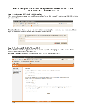Fillable Online How to setup DSL 320B revision Z1 in bridge mode - D ...