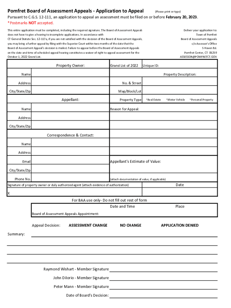 Fillable Online How to appeal your property tax assessment Fax Email ...