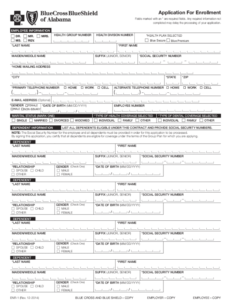 Fillable Online Application For Enrollment Fax Email Print - pdfFiller