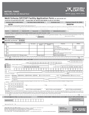 Fillable Online Multi Scheme Century SIP (CSIP) Facility Application ...
