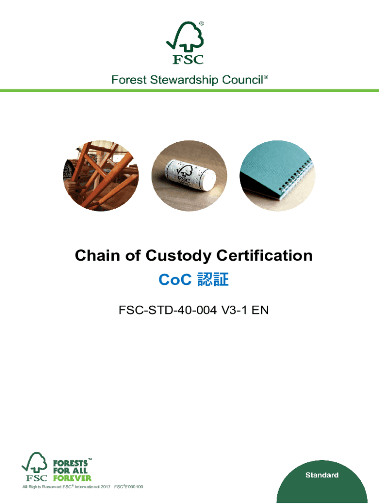 Fillable Online jp fsc Chain of custody certificate holders - FSC UK ...
