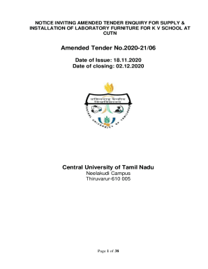 Fillable Online NOTICE INVITING TENDER (NIT)/Invitation for bids (IFB ...