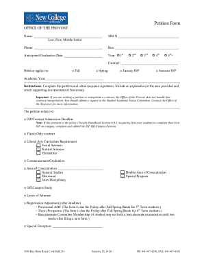 Fillable Online Petition Form Fax Email Print - pdfFiller