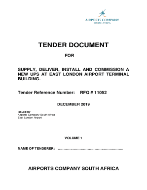 Fillable Online Tender Document for " Supply and E&C Support services ...