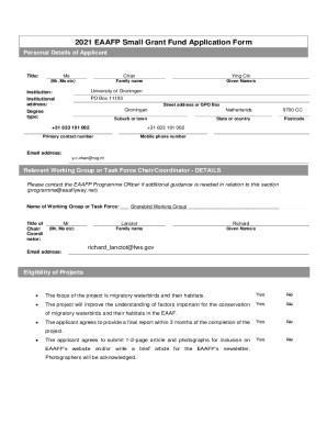 Fillable Online Agenda Item - Small Grants Award - Template Fax Email ...