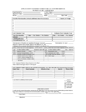 Fillable Online Form 301 - Customs BondU.S. Customs and Border ...