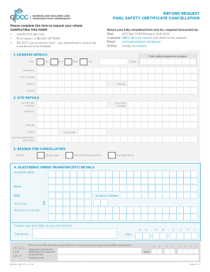 Fillable Online FORM 36 NOTICE OF NO POOL SAFETY CERTIFICATE Fax Email ...