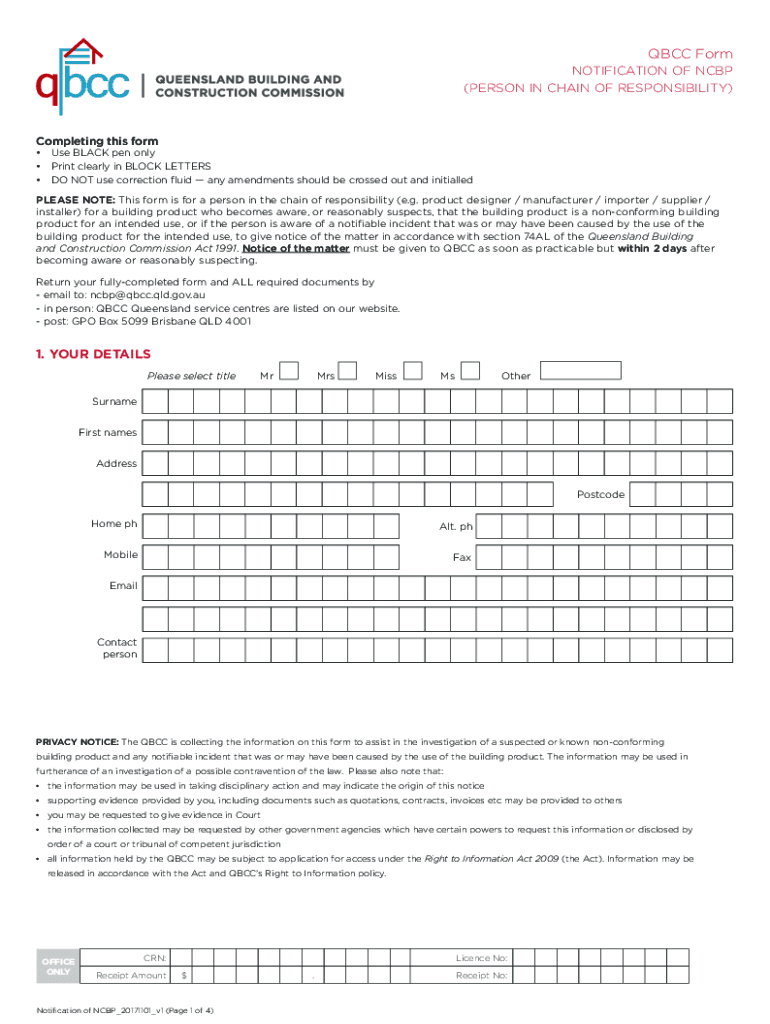 Fillable Online QBCC Form Fax Email Print - pdfFiller