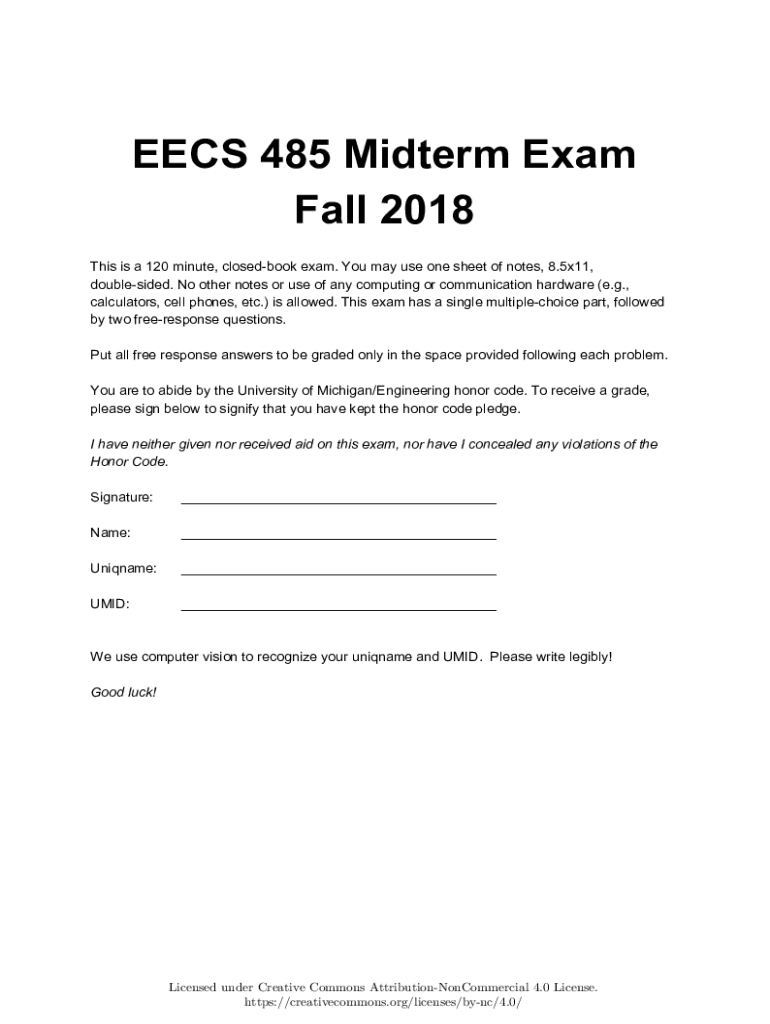 Fillable Online eecs485w18finalMCsolution.pdf - EECS 485 Final Exam... Fax Email Print - pdfFiller