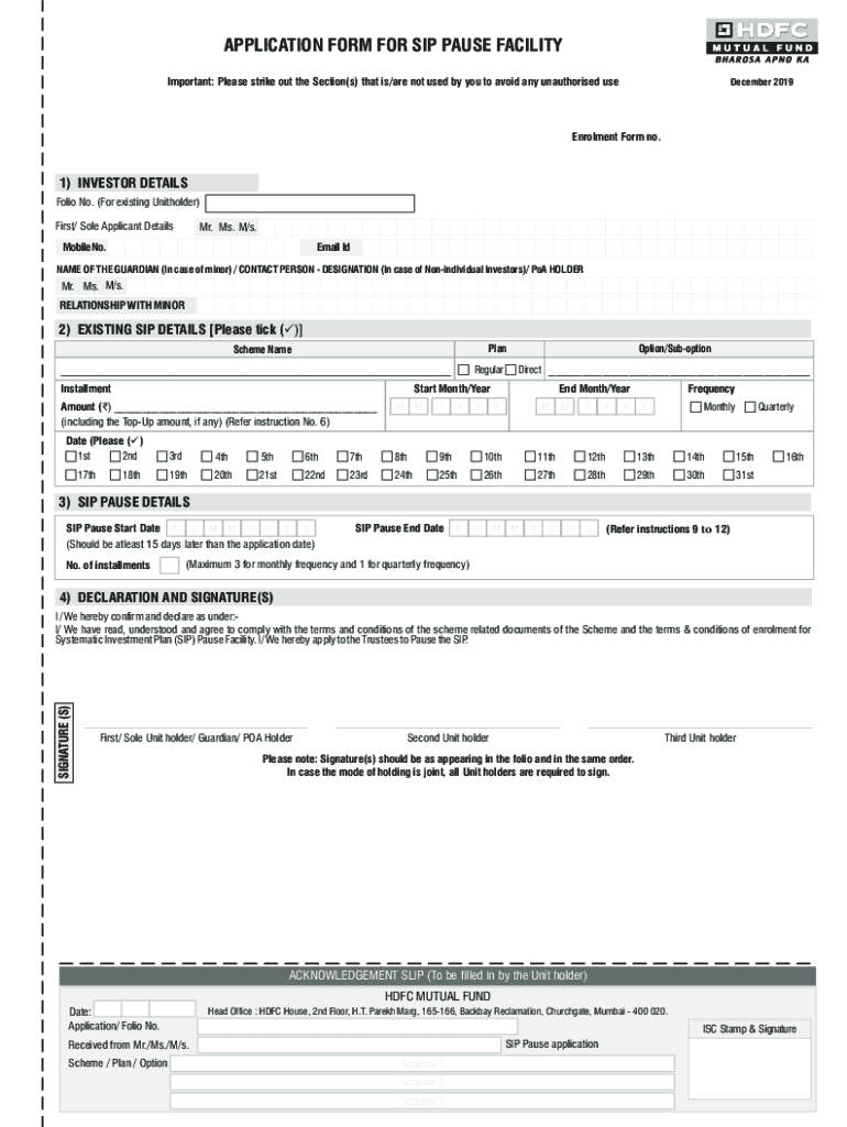 Fillable Online SIP Pause Form 150120.cdr Fax Email Print - pdfFiller