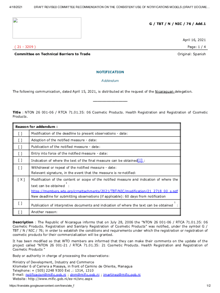 Fillable Online DRAFT REVISED COMMITTEE RECOMMENDATION ON THE ...