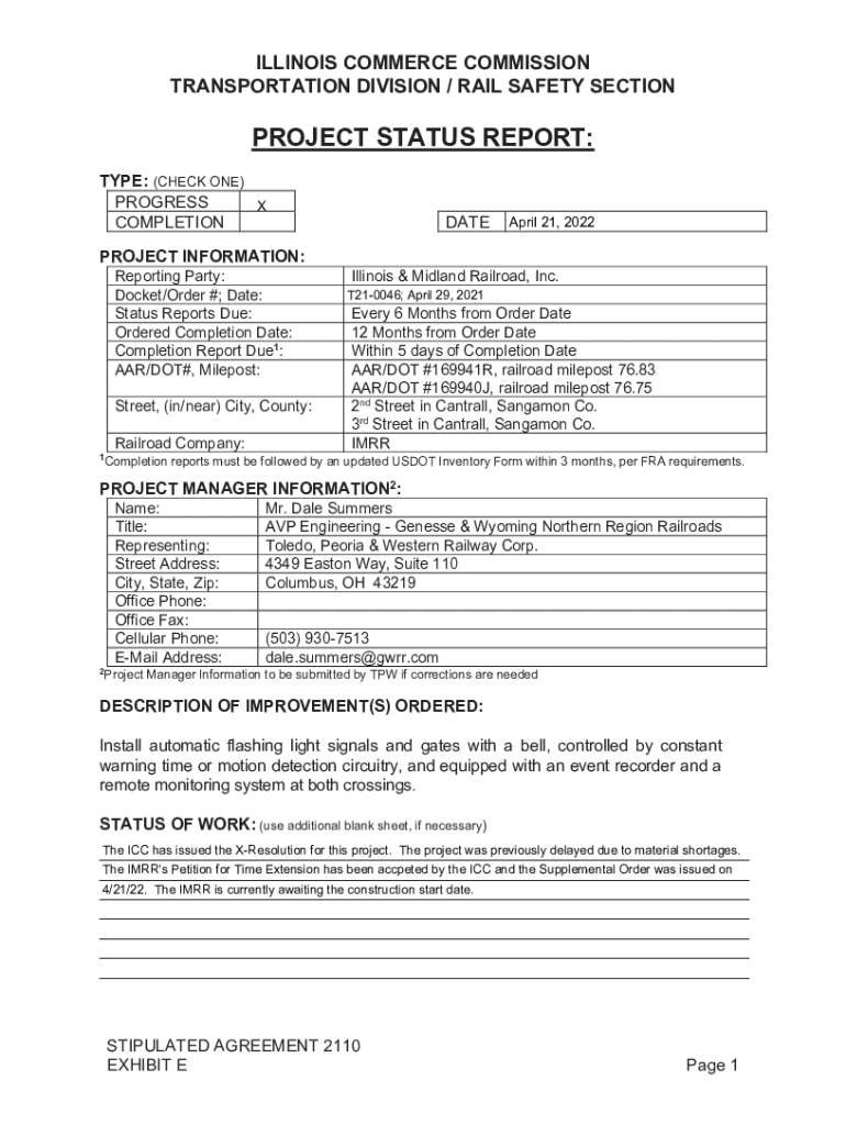 Fillable Online icc illinois Mack H. Shumate, Jr. Senior General ...