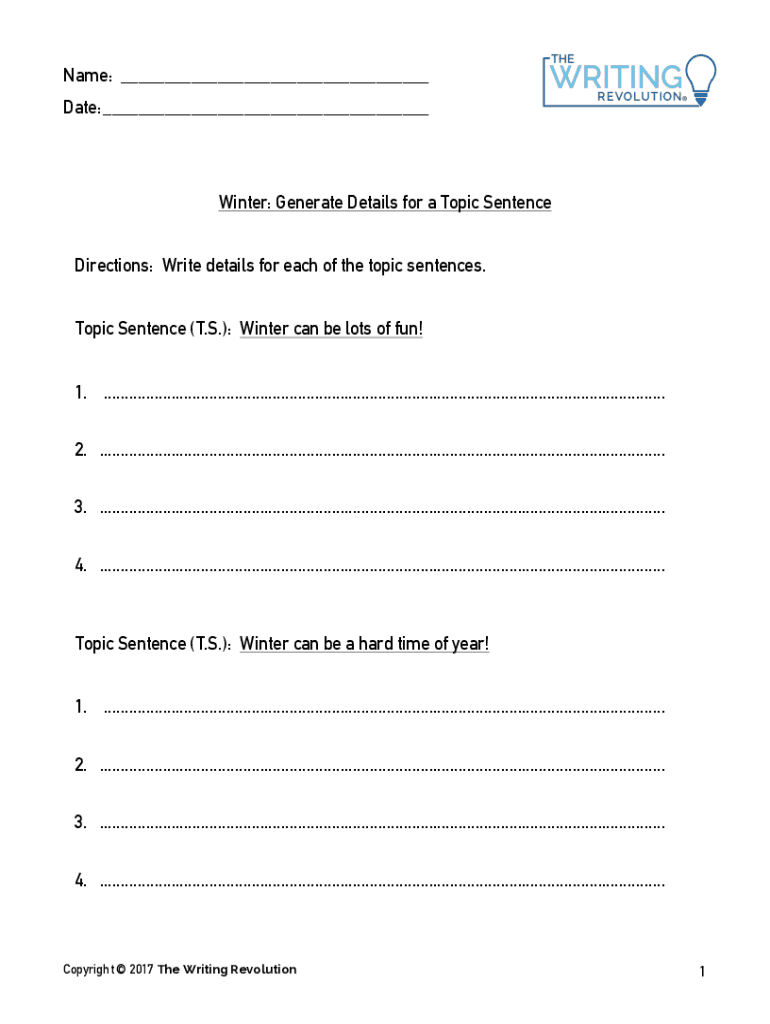Fillable Online Diagnostic- Paragraph - Winter Scaffolding - Student ...