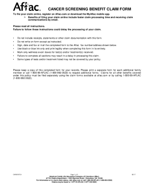 Fillable Online How to file a wellness claimAflac Fax Email Print ...