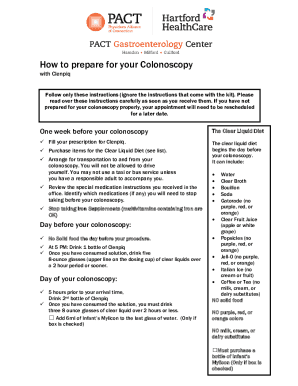 Fillable Online Colonoscopy Two Day Gallon Prep Instructions Fax Email ...