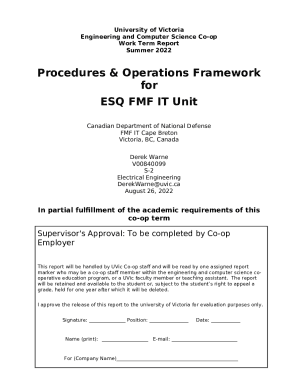 CO-OP Work Term Report Guidelines - University of Ottawa Doc Template ...