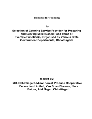 Fillable Online Request for Proposals (RFP) Catering Services In the ...