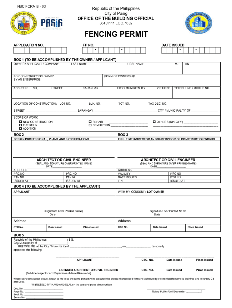 What Is Fencing Permit Philippines at Valerie Mcadoo blog