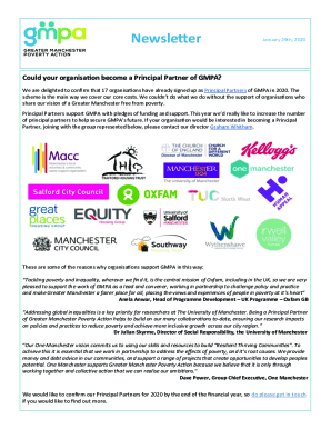 Fillable Online Newsletter - Greater Manchester Poverty Action Fax ...