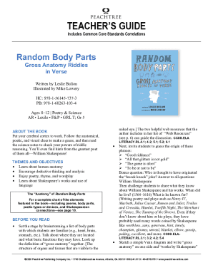 Fillable Online Random Body Parts: Gross Anatomy Riddles in Verse - RIF ...