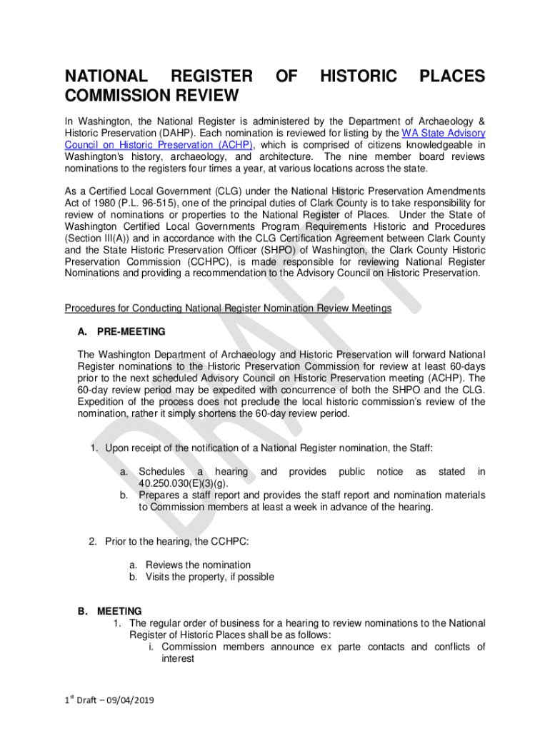 Fillable Online clark wa Demolition Policy Analysis for Historic ...